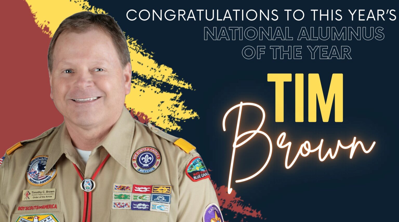 2024 National Alumnus of the Year : Tim Brown - Scouting Alumni