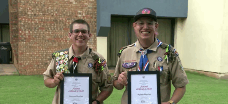 Two Texas Scouts Awarded the National Certificate of Merit - Scouting Alumni